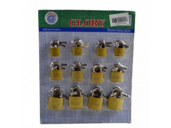 CADEADO CARTELA GLORY 32-38-50 MM